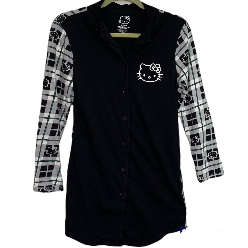 Hello Kitty By Sanrio Black Button Front Top Size Sma… - Gem